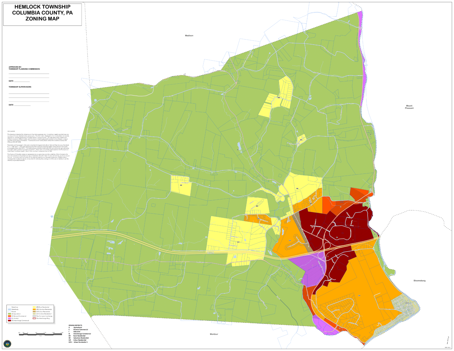 Hemlock Township Zoning Map – Hemlock Township